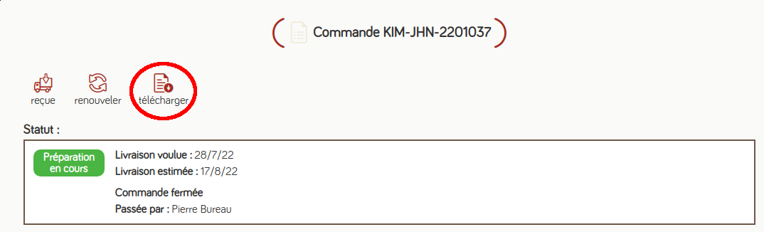 Télécharger un bon de commande en pdf – Kimayo